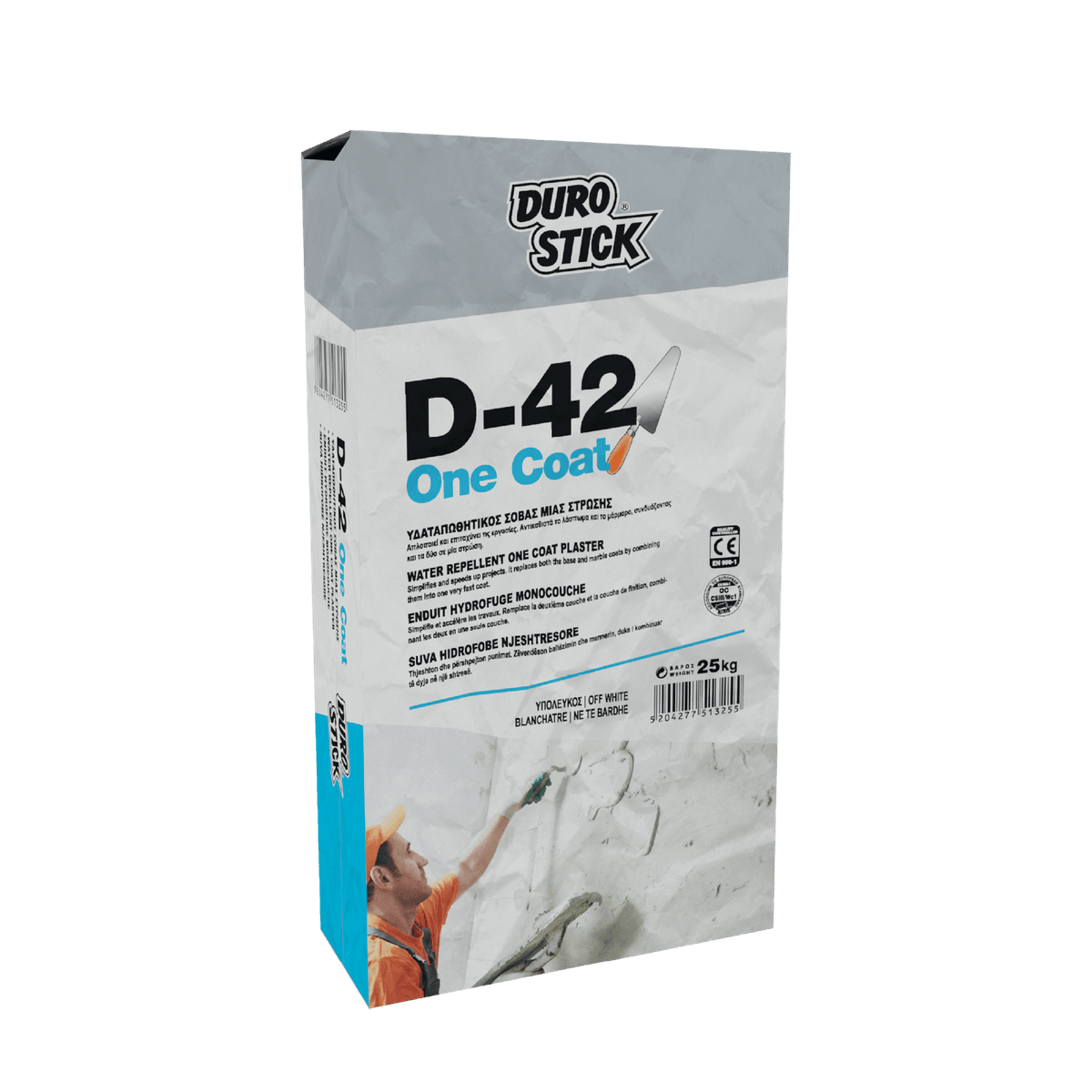 D-42 One Coat - Υδαταπωθητικός σοβάς μίας στρώσης | Durostick