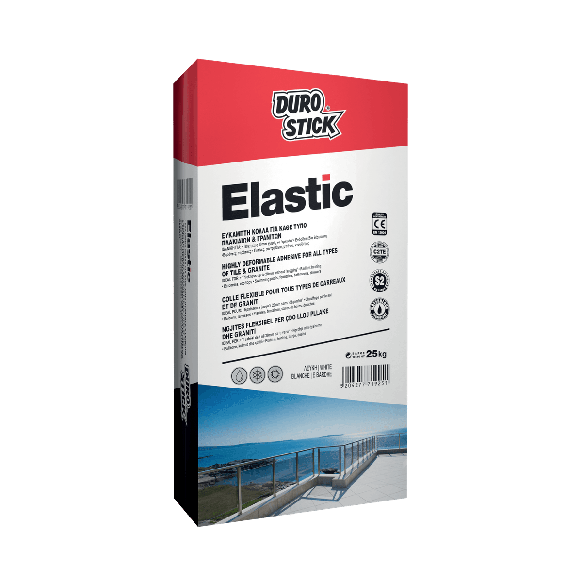 Elastic - Εύκαμπτη κόλλα για κάθε τύπο πλακιδίων | Durostick